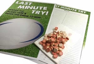 Last Minute Try Rugby Drawsheet Sweepstake Promotion